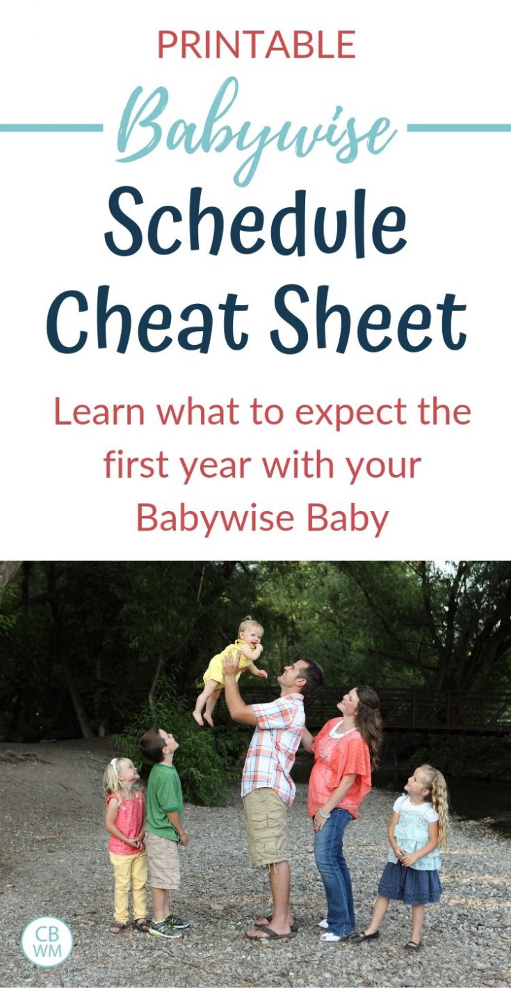 Babywise First Year Schedule Chart Cheat Sheet - Babywise Mom
