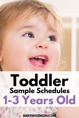Sample Toddler Schedules: 1-3 Years Old - Babywise Mom