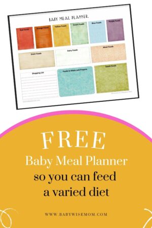Baby Meal Planner {Free Printable} - Babywise Mom